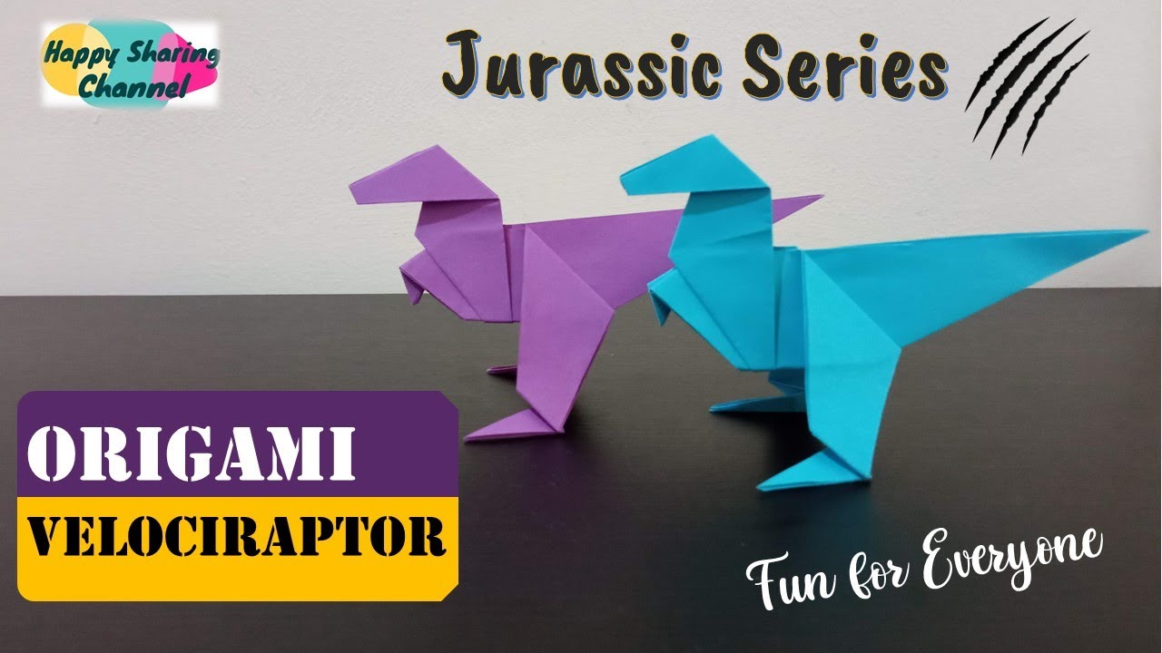 Origami Velociraptor - Origami Tutorial for Everyone - YouTube