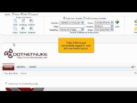 Tutorial: How to login to DotNetNuke | LayerOnline Web Hosting - YouTube