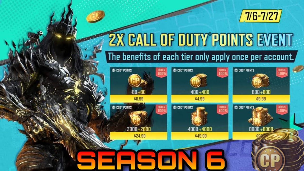 S6 BATTLE PASS DOUBLE CP EVENT #codm - YouTube
