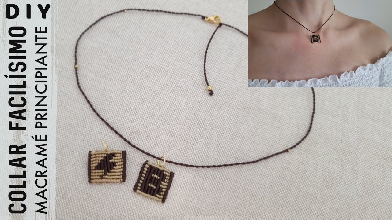 DIY COMO HACER COLLAR EN MACRAMÉ | CHOKER EN MACRAMÉ | COLLAR ALFABETO ...
