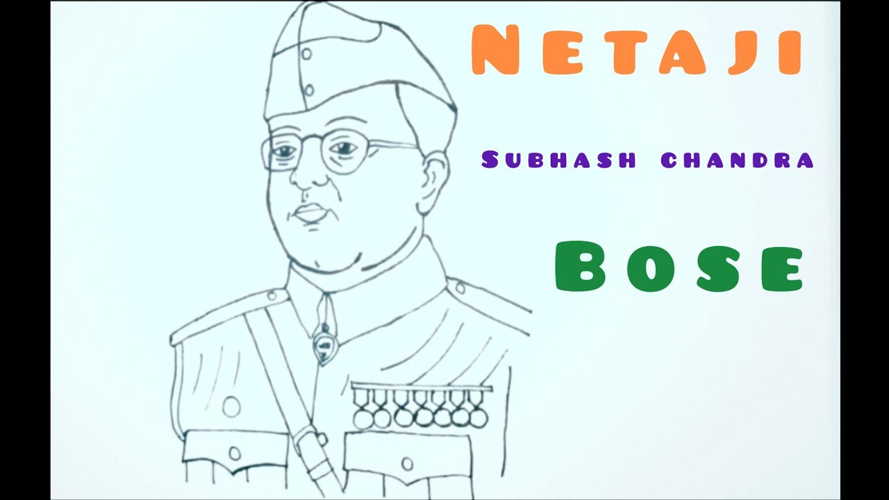 How to draw netaji easy step by step || Netaji subhas chandra bose ...