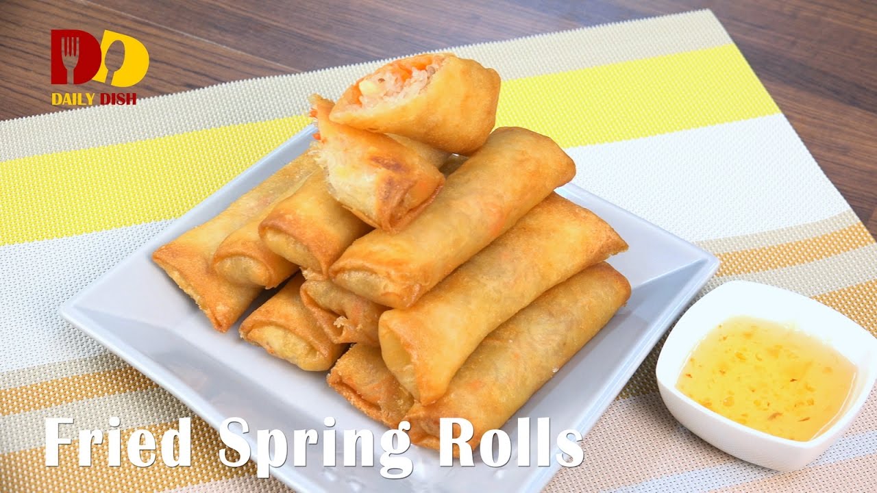 Fried Spring Rolls | Crispy Spring Rolls (Thai Food) ปอเปี๊ยะทอด | Po ...