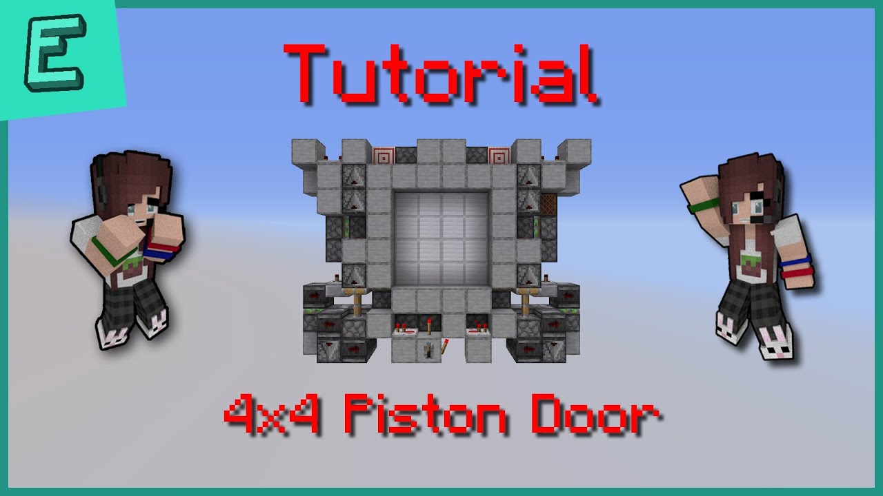 Tutorial: 4x4 Piston Door - Minecraft Java 1.16+ - YouTube