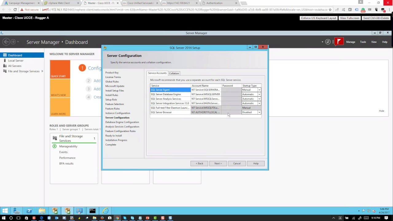 Cisco UCCE 11.5 Preparing and Install Microsoft SQL Server 2014 for ...