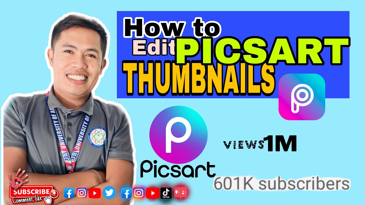 HOW TO EDIT THUMBNAILS ON YOUTUBE USING PICSART - YouTube