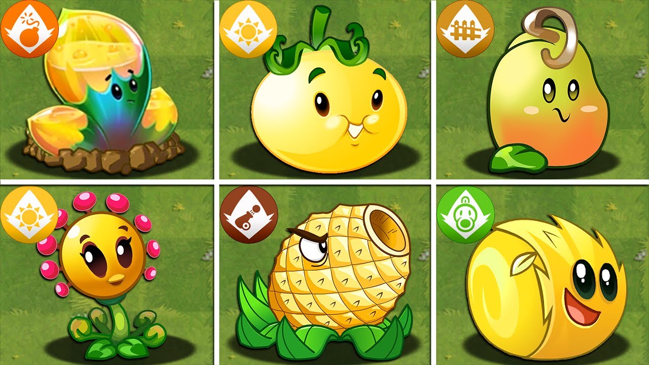 Plants vs Zombies 2 mod Final Boss - Every YELLOW Plants LEVEL 999999 ...