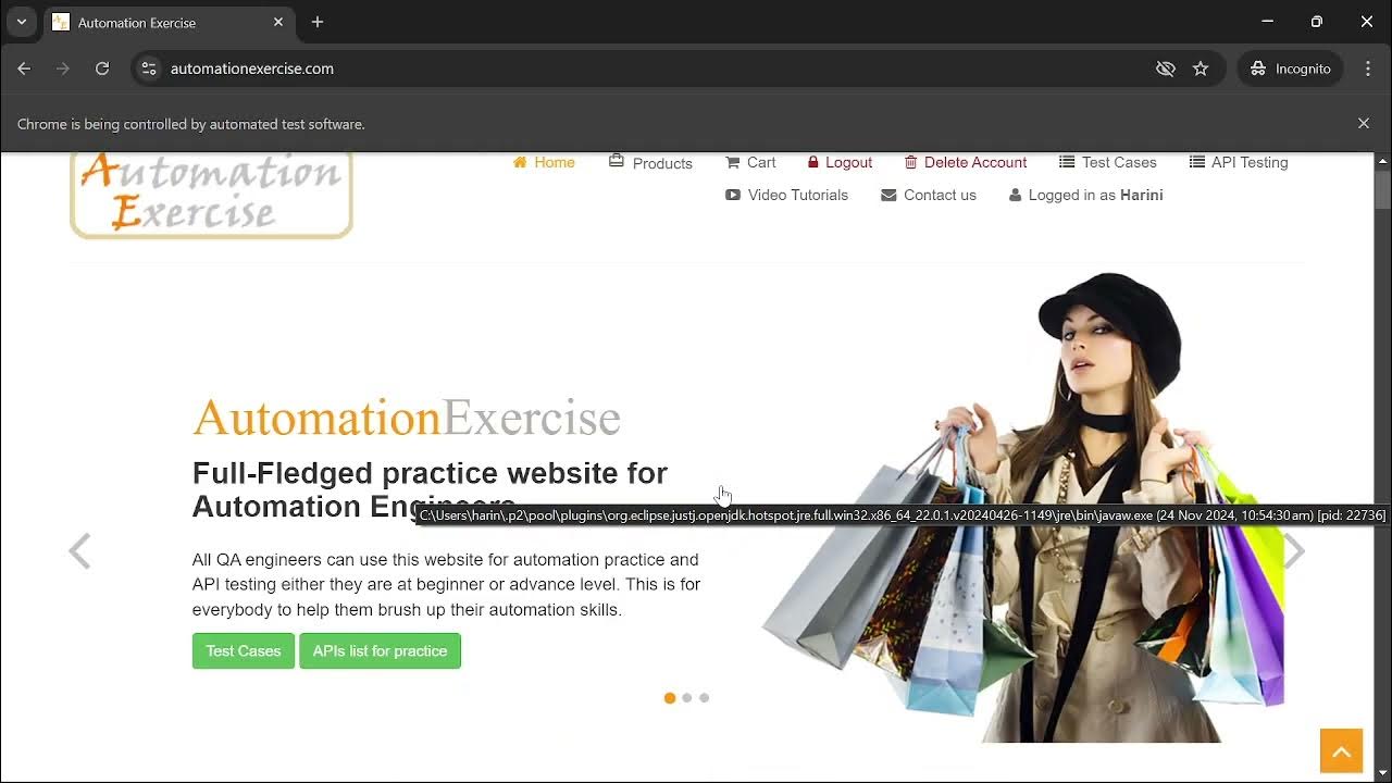 Automation Exercise Project - YouTube