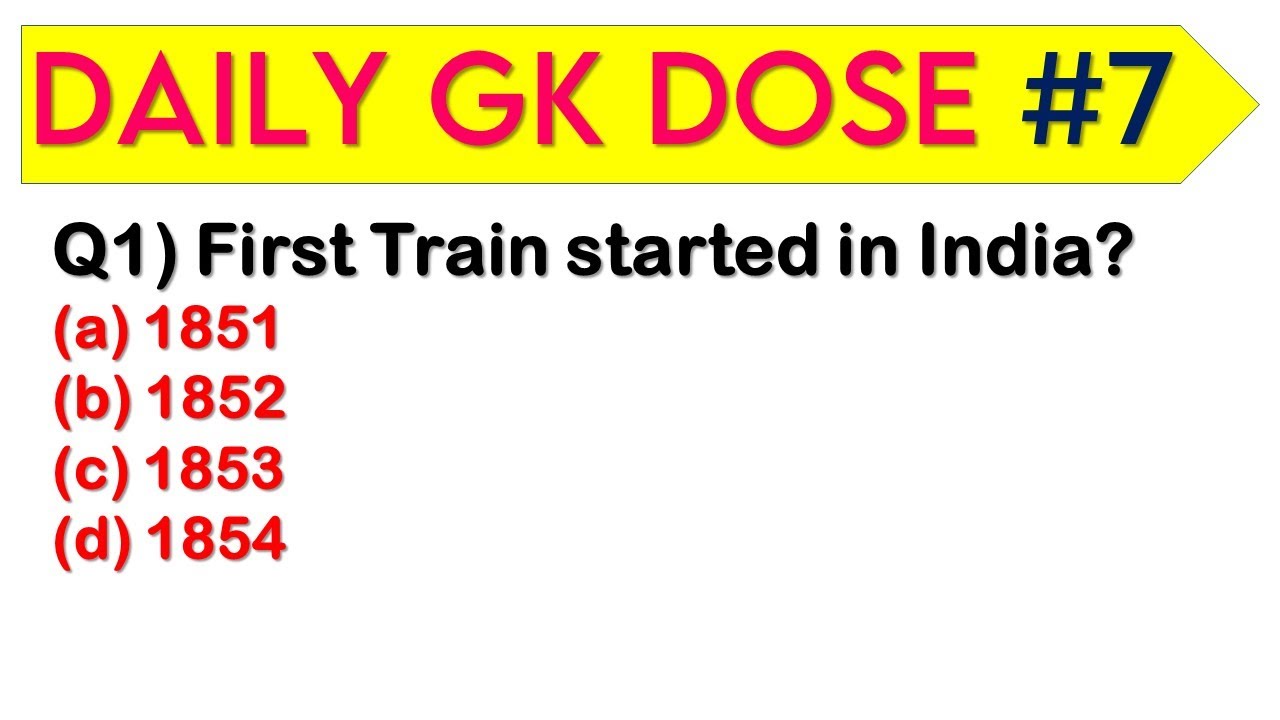 Daily GK Dose | #7| For Any Competitive exam - YouTube
