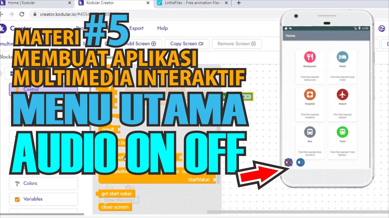 Materi 5 Multimedia Interaktif Membuat Menu Utama Audio On Off Youtube