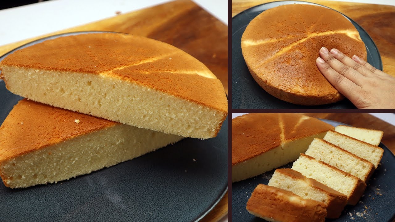 No Oil, No Milk Powder, No Oven, Sponge Cake Recipe Without Oven ...