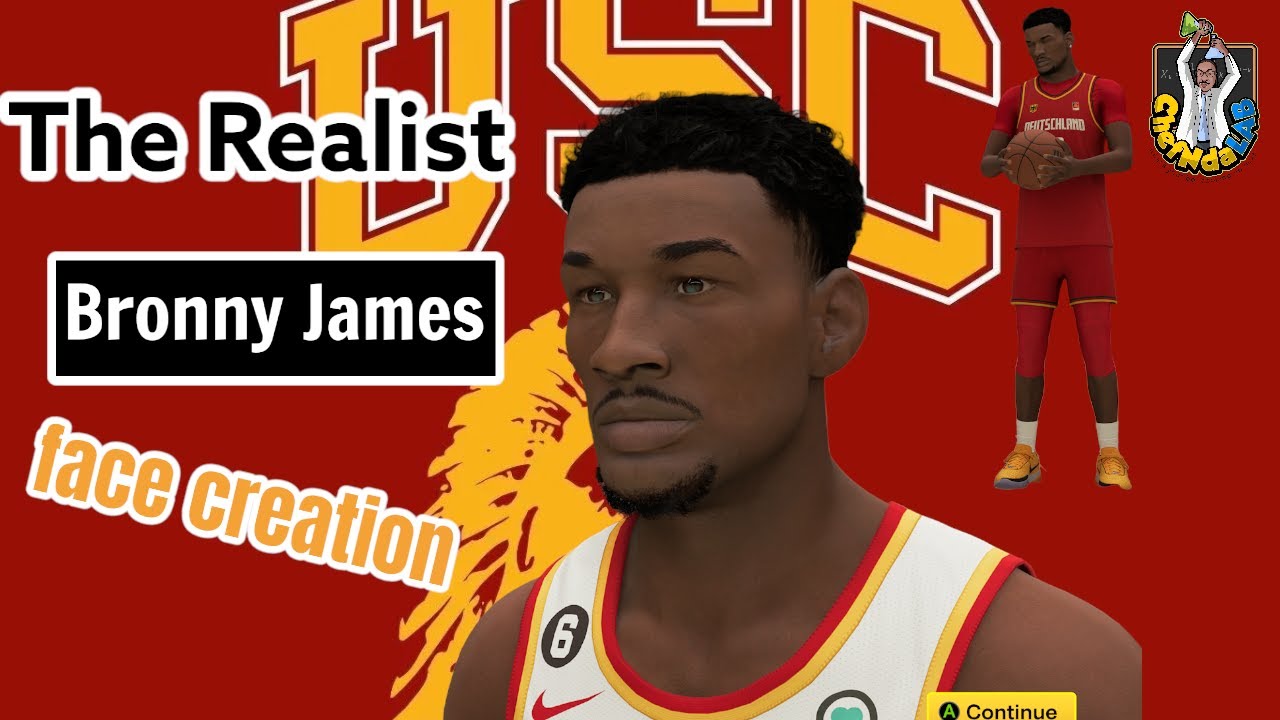 The Realist Bronny James NBA 2k23 Face Creation (Next Gen) 🔥🔥 - YouTube