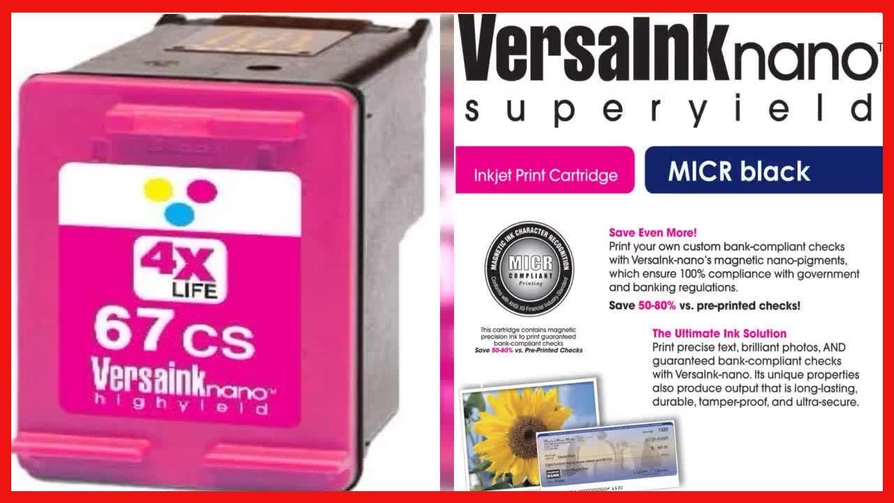 Great product - VersaInk-Nano HP 67 MS MICR Black Ink Cartridge for ...