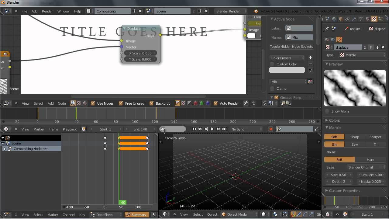 Blender 3D : How to make cool animated titles with Blender's compositor ...