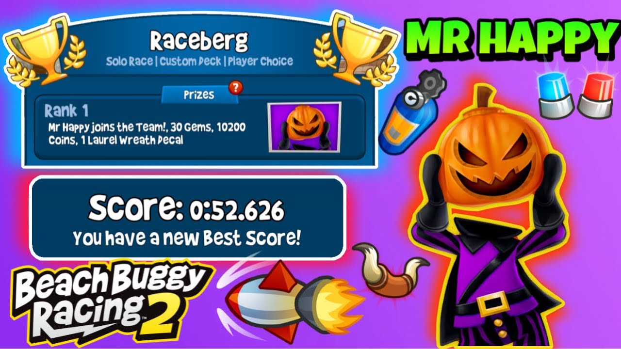 Raceberg 🧊| Mr Happy 🎃Prize | Cyclone 🌀| Beach Buggy Racing 2 🏖🏁| BB ...