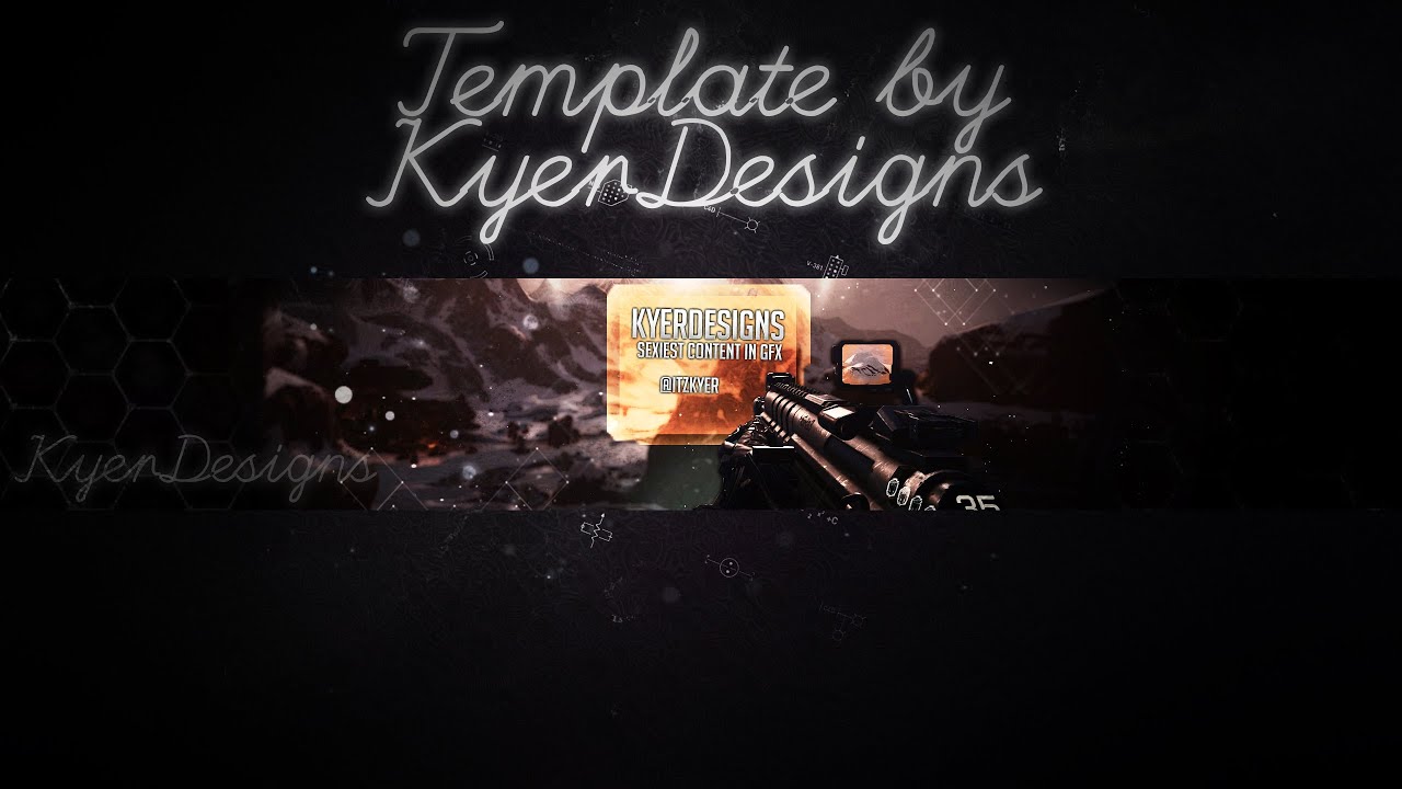 Cod Aw themed 2D banner template! Call of Duty banner speedart! FREE ...