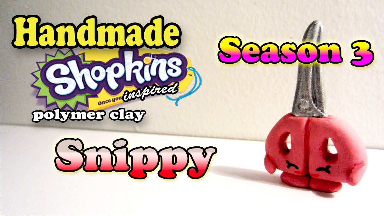 Season 3 Shopkins: How To Make Snippy Polymer Clay Tutorial! - YouTube