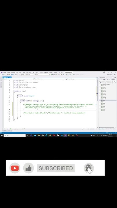 C# Soru 19 (Part 1) Rastgele Sayılarla Ortalama Hesaplama 🔢 | Dizi ve ...