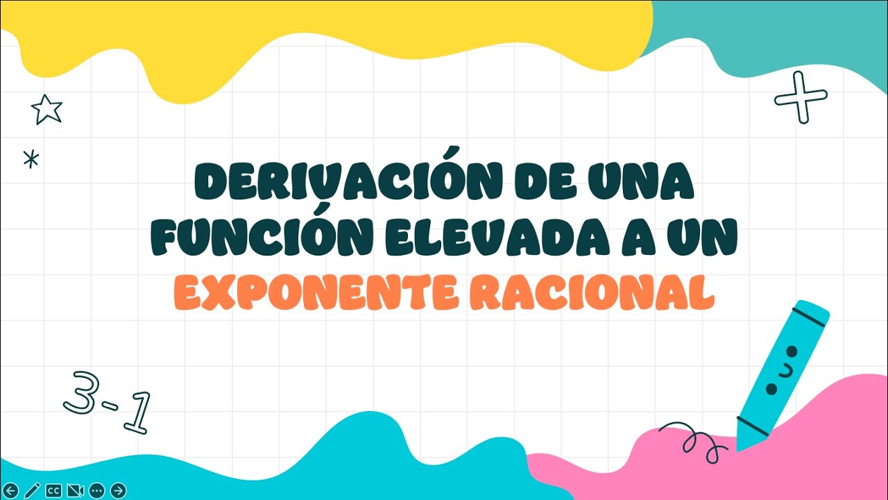 Derivación de una función elevada a un exponente racional. - YouTube