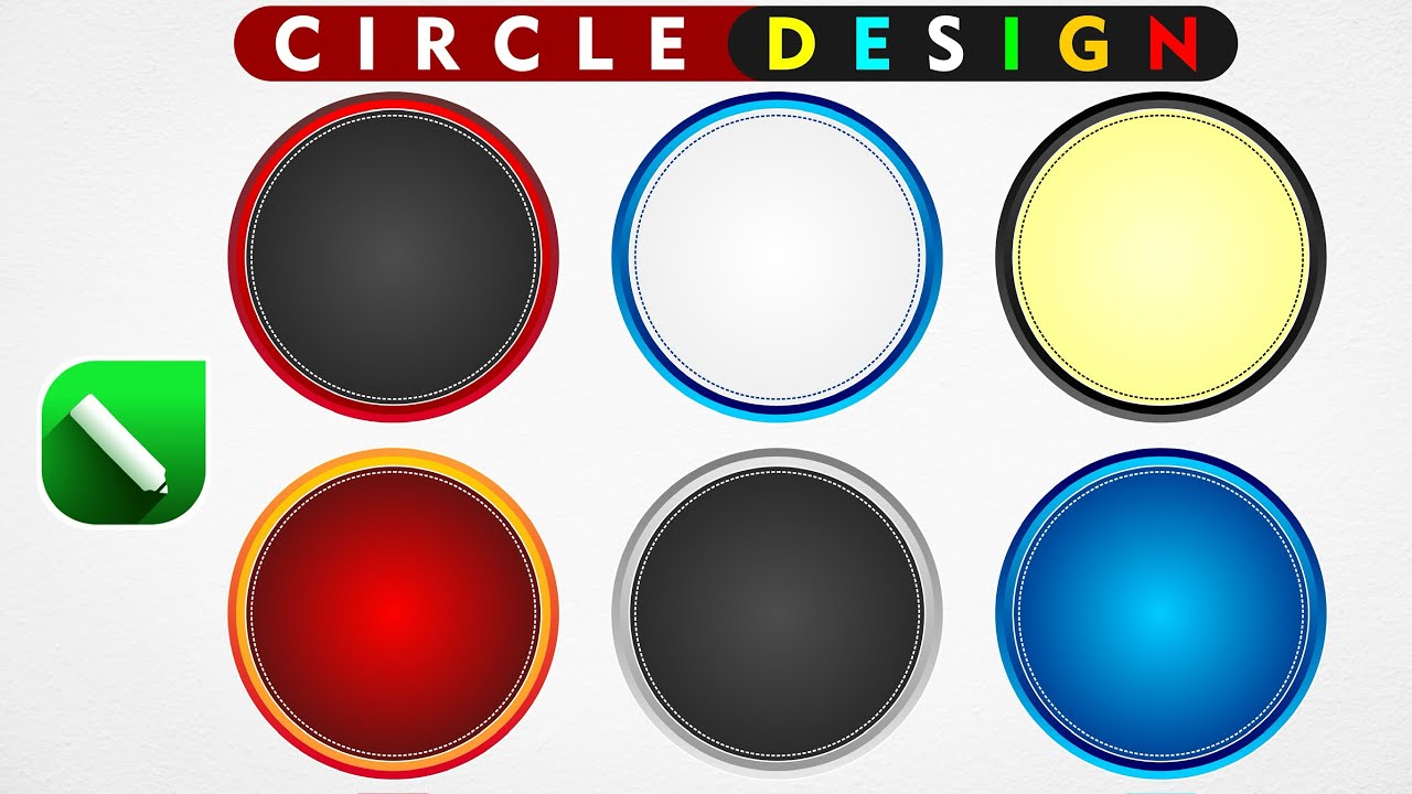 Circle Design in CorelDRAW | Stylish Circle Button Design Tutorial 🔵 ...