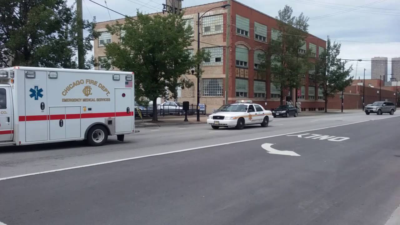 Chicago Fire Department Ambulance 28 & Cook County Sheriff - YouTube