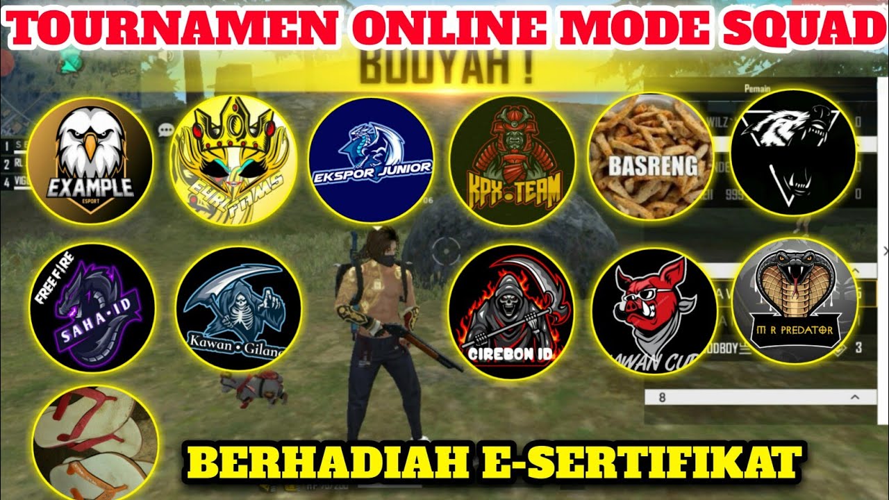 MINI TOURNAMEN ONLINE MODE SQUAD BERHADIAH E-SERTIFIKAT || FREE FIRE ...