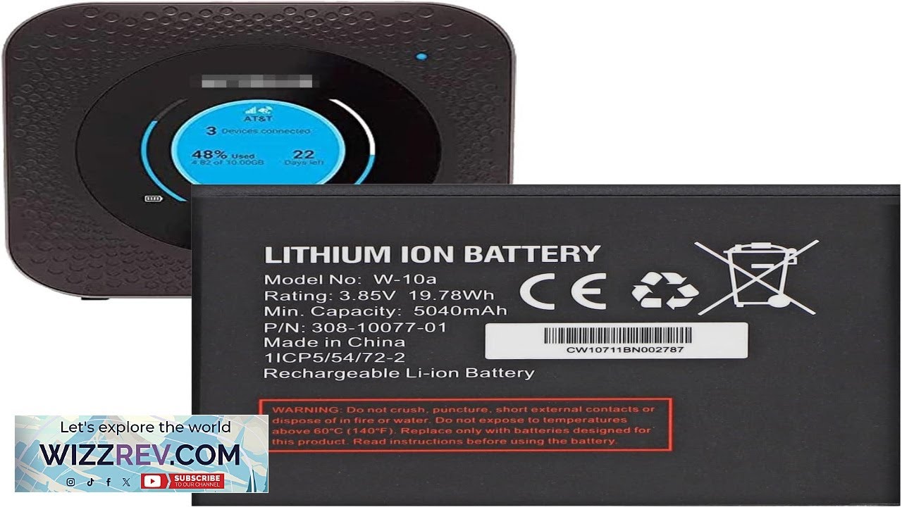 ASDAWN 5040mAh W-10a Battery Replacement for Netgear MR1100 AT&T ...