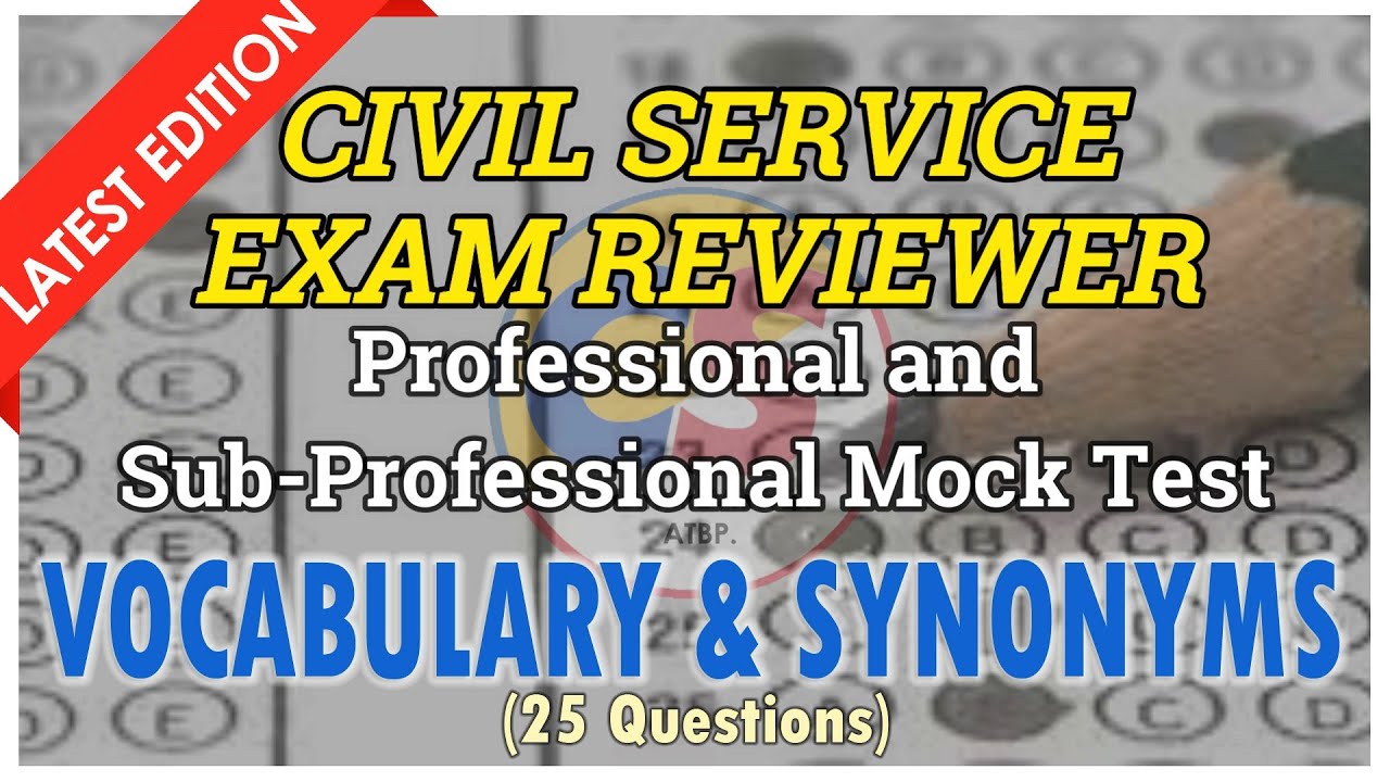 VOCABULARY SYNONYMS MOCK TEST | CIVIL SERVICE EXAM REVIEWER ...
