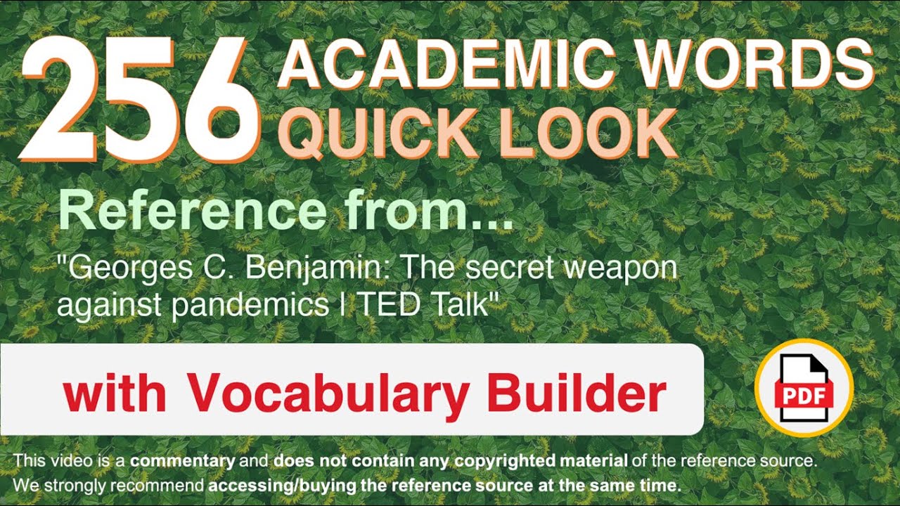 256 Academic Words Quick Look Ref from "The secret weapon against ...