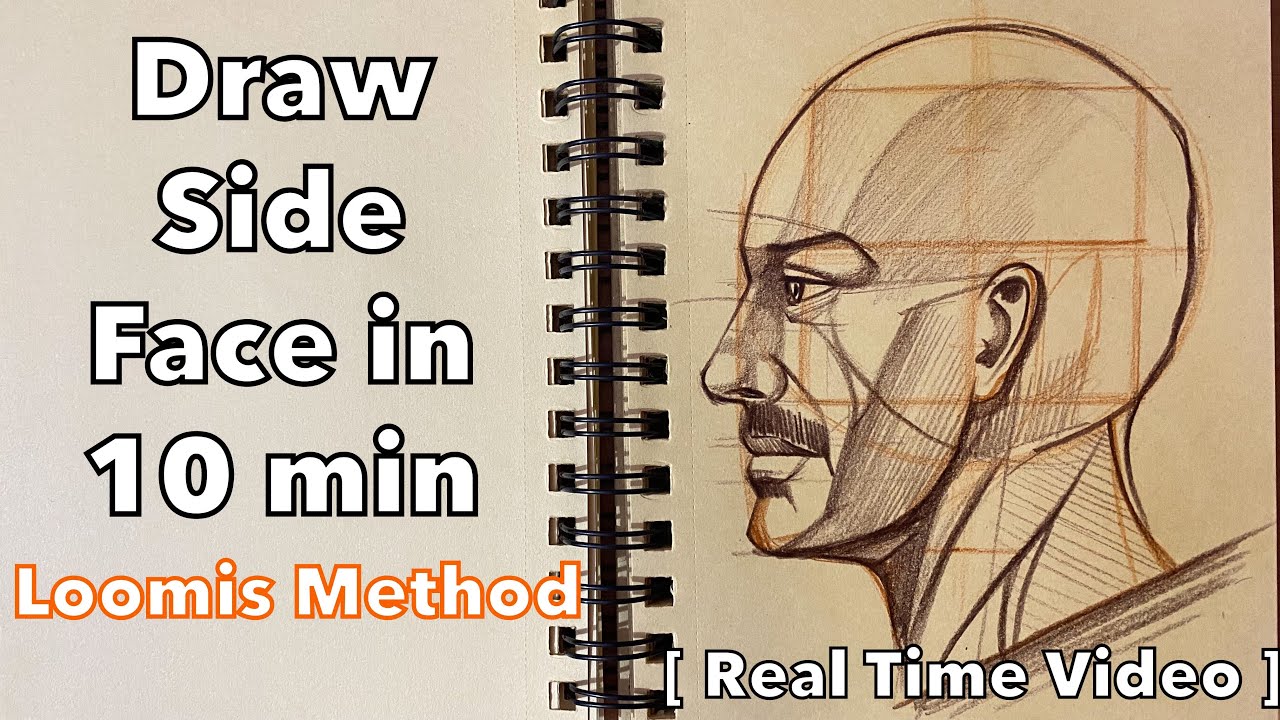Draw Side Face in 10 minutes | Tutorial For Beginners | Real Time Video ...