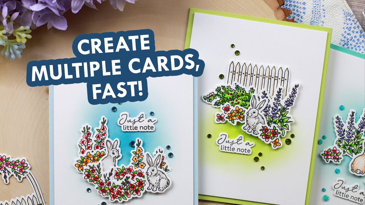 Quick and Easy Card Sets using Vignettes or "Mini-Scenes" ft. Honey Bee ...