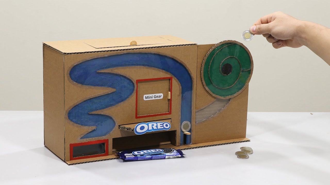 How to make OREO Vending Machine with Coin Saving Bank - YouTube