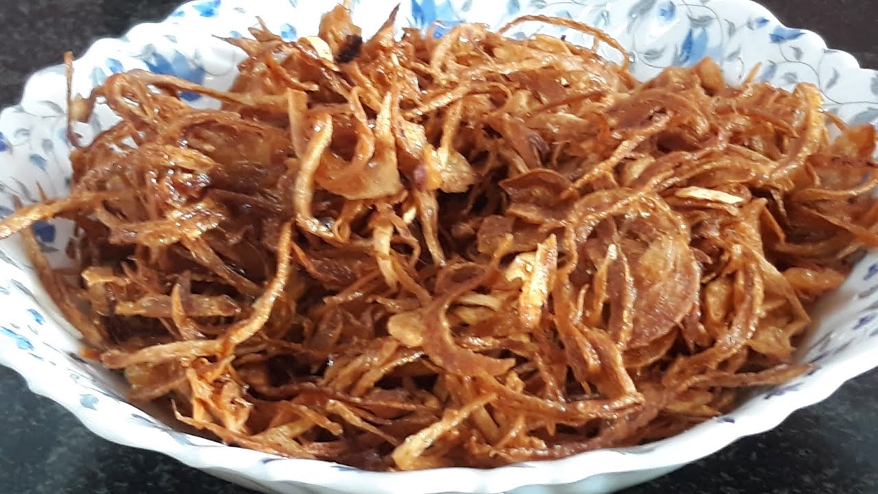 Crispy Fried Onions | Birista | How to Make Brown Onions | Biryani Fry ...