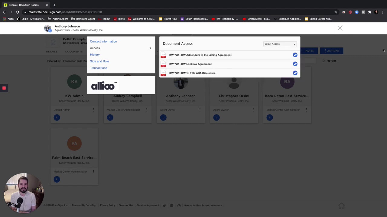 How to Add a Collaborator to your DocuSign Room - YouTube