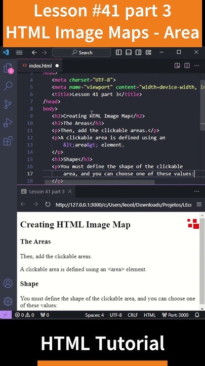 Lesson 41 Html Image Map Area Part 3 Shorts Html Html5 Coding Htmltutorial Youtube 