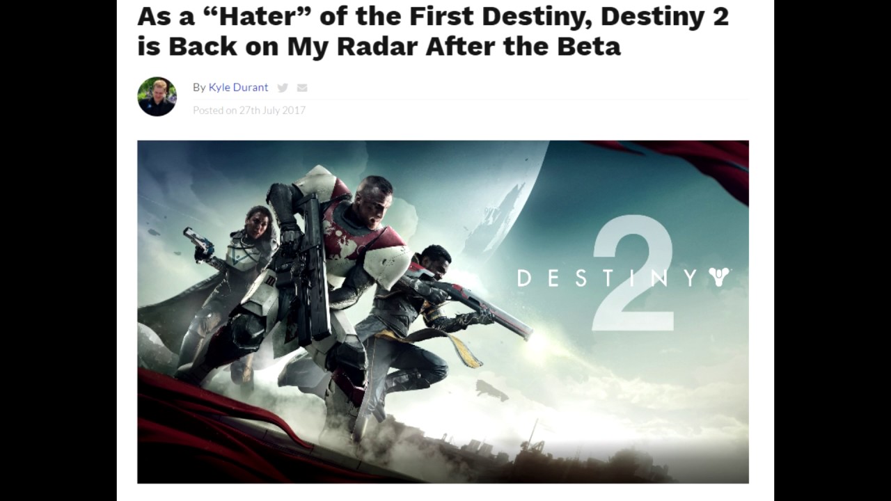 As a Hater of the First Destiny, Destiny 2 is Back on My Radar After ...