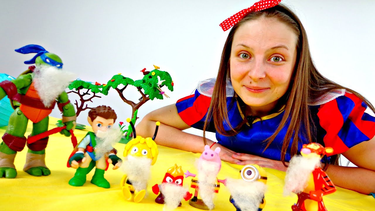 Игрушечные Супер Истории Развивающее видео Белоснежка и 7 гномов