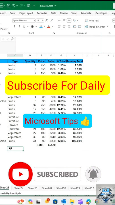 Master Microsoft Excel|Quick Analysis Tutorial|ExcelTutorial|QuickAnalysis|DataVisualization ...