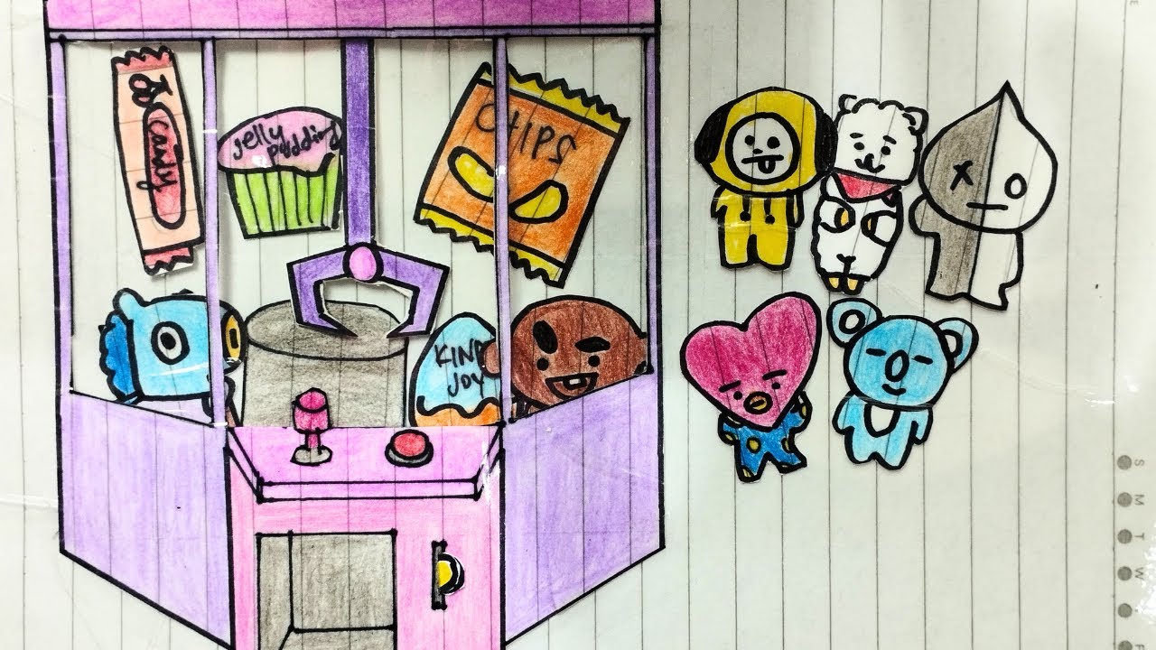 [🌈paperdiy🌈] Paper Game🕹️ Claw machine [ASMR] 종이놀이 paper play - YouTube