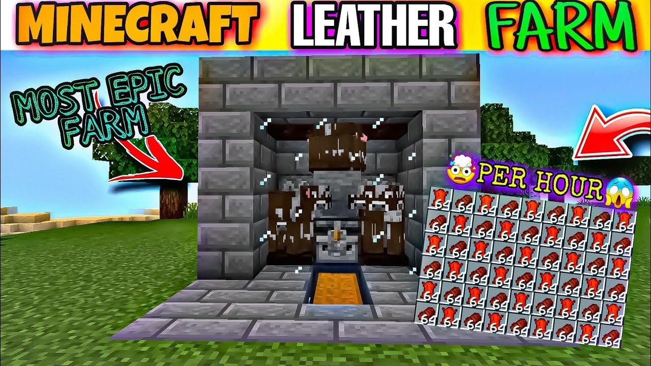 Epic Leather Farm For Minecraft || How To Make Leather Farm In ...