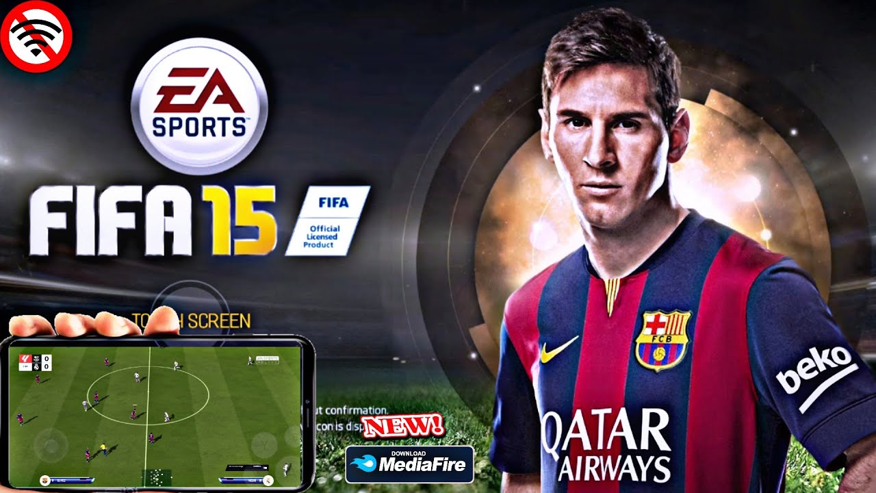 أخيراً FIFA 15 بمهنة لاعب و مدرب و بطولات للاندرويد بدون نت - YouTube