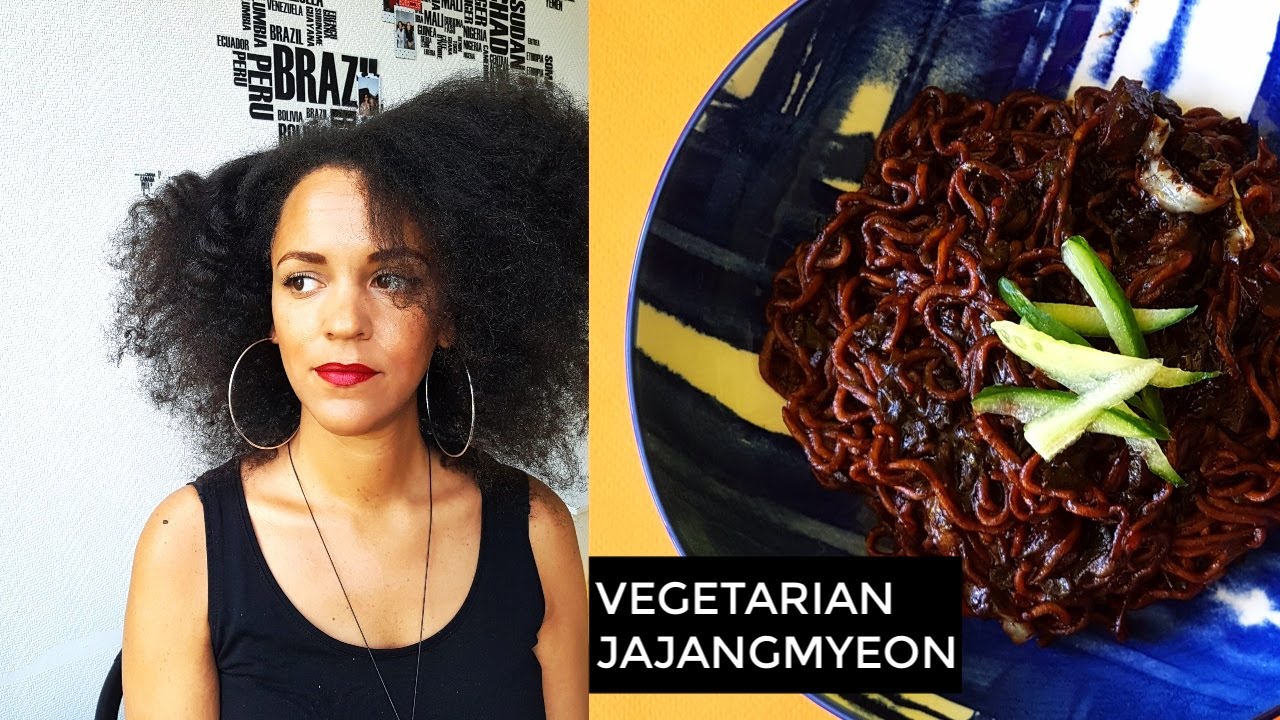 How To Make Vegetarian Jajangmyeon Recipe (Korean Black Bean Noodles ...