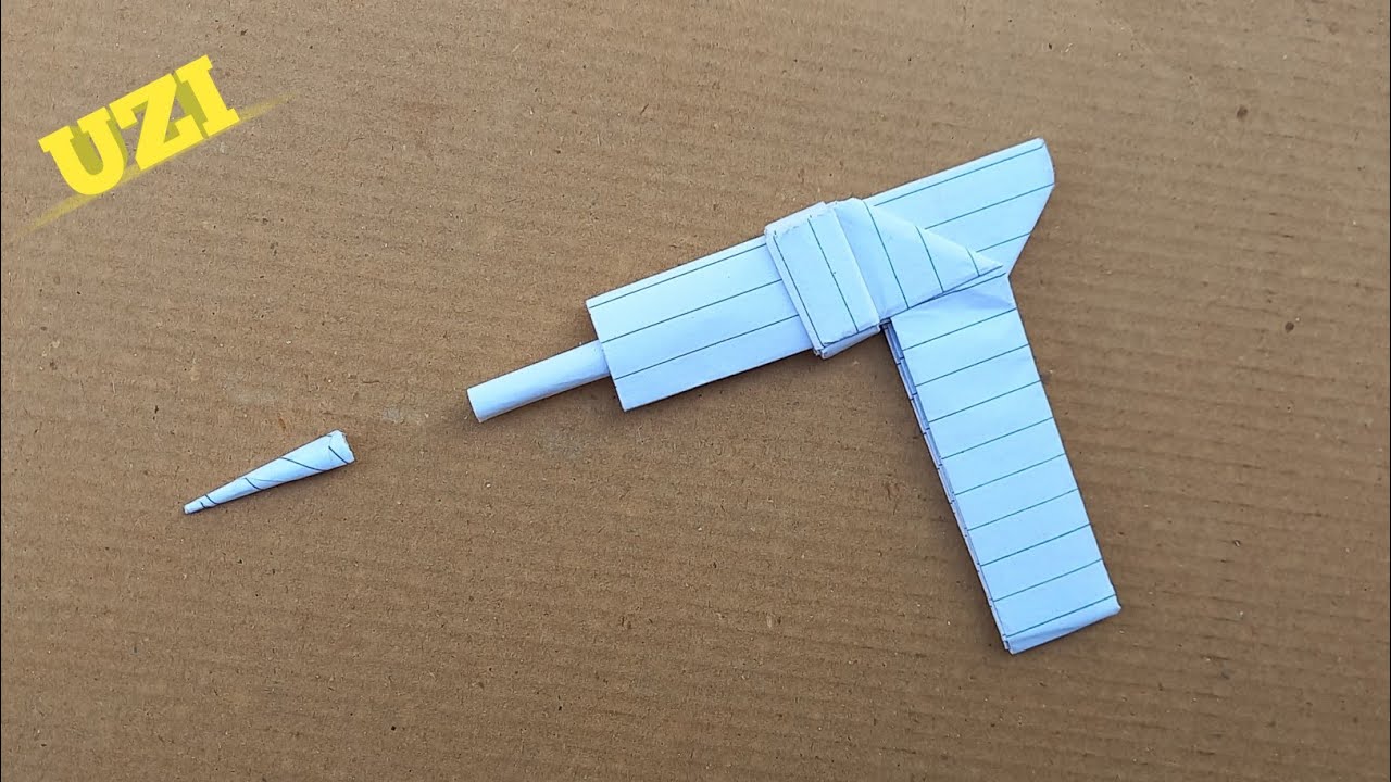 How to Make a Paper Gun Uzi DIY | Origami Paper Gun | Easy Origami Art ...