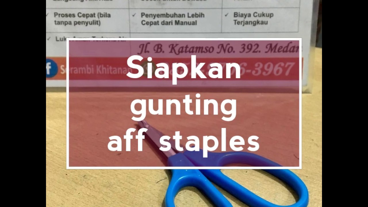 Cara Mudah Buka Staples Sunat Stapler - YouTube
