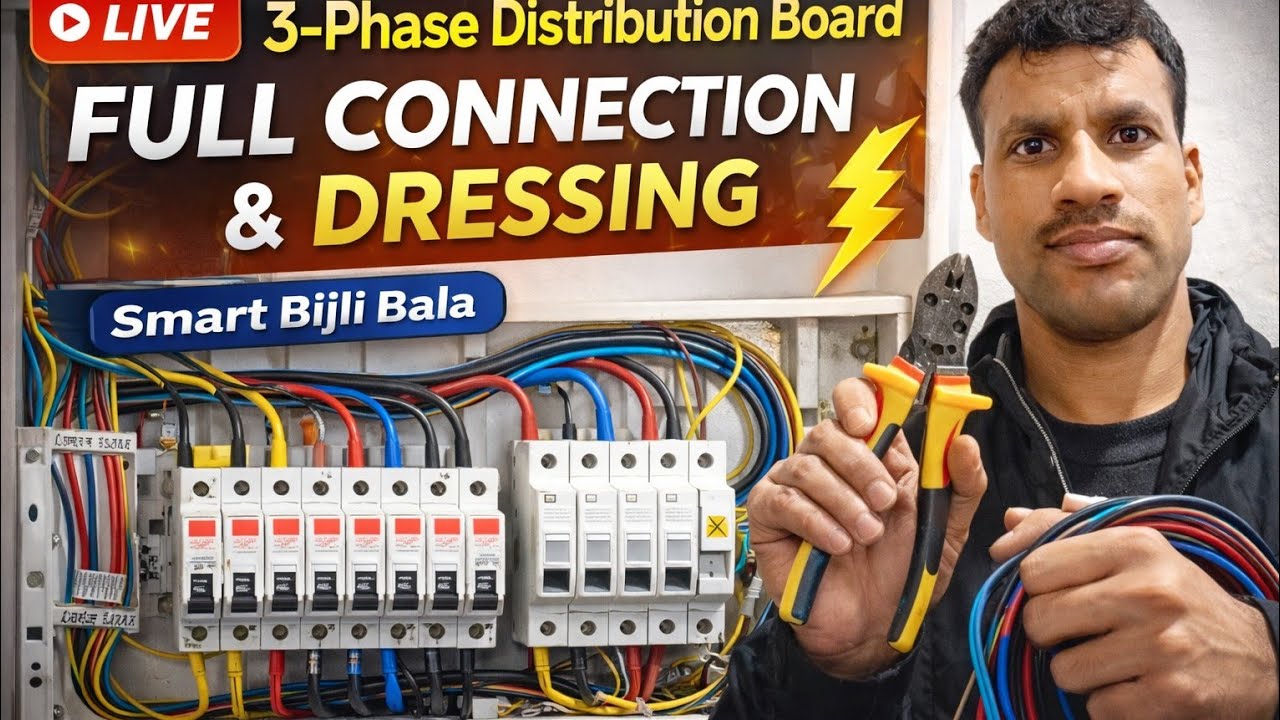 How to full connection and dressing in 3 phase distribution board by ...