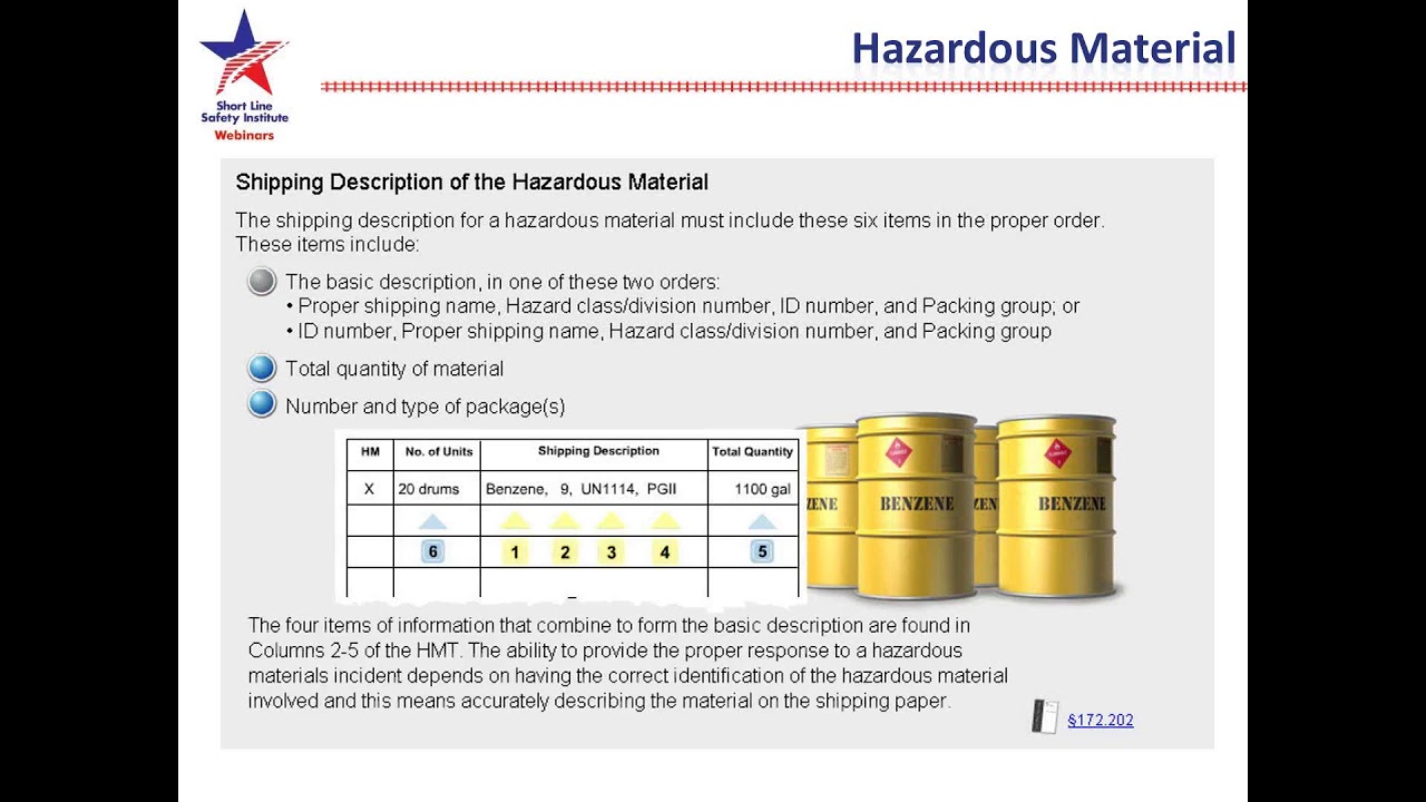 2016 10 28 14 00 Hazmat Series, Part 5 Shipping Papers and Important ...