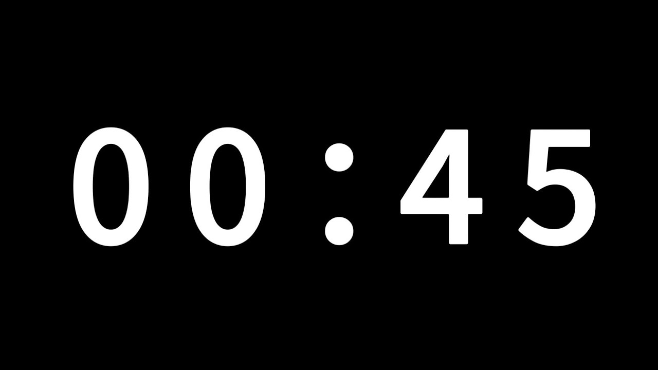 45 Second Timer | 45 Second Countdown | 45秒倒计时 | 45秒计时器 | Hitung Mundur 45 Detik - YouTube