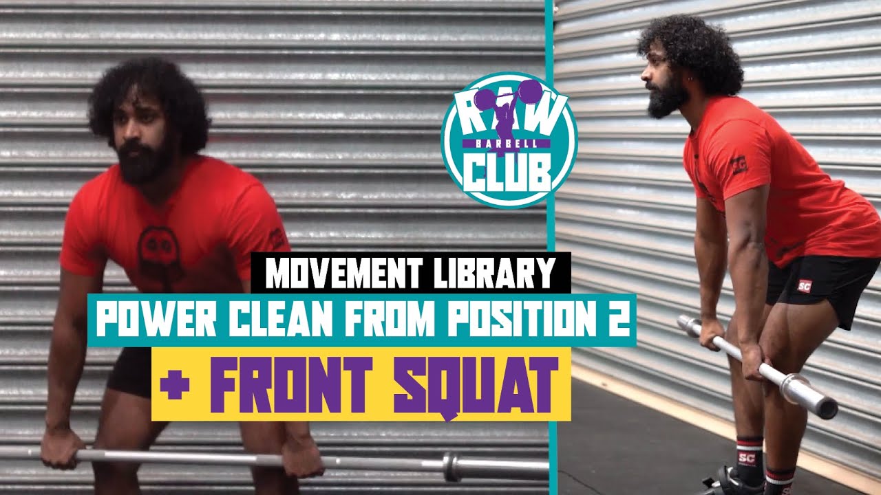 Hang Power Clean (Position 2) + Front Squat - Weightlifting Exercise ...