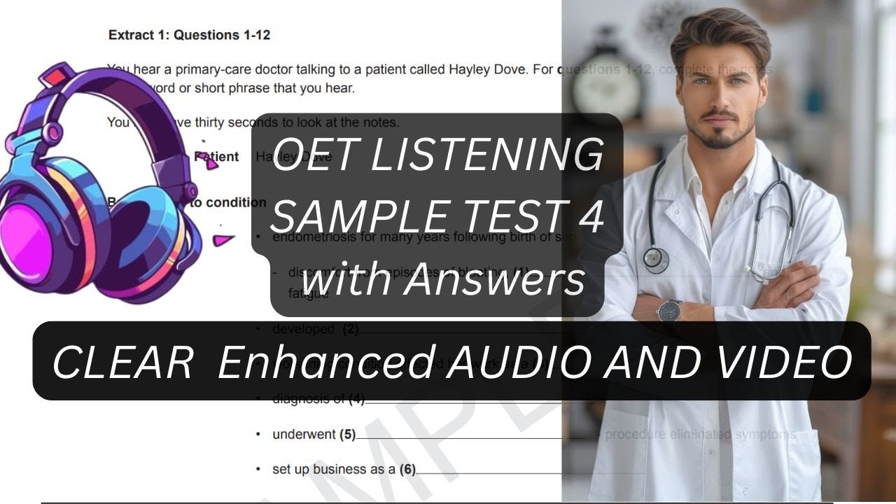 OET Listening sample test 4 with answers (nursing) - YouTube