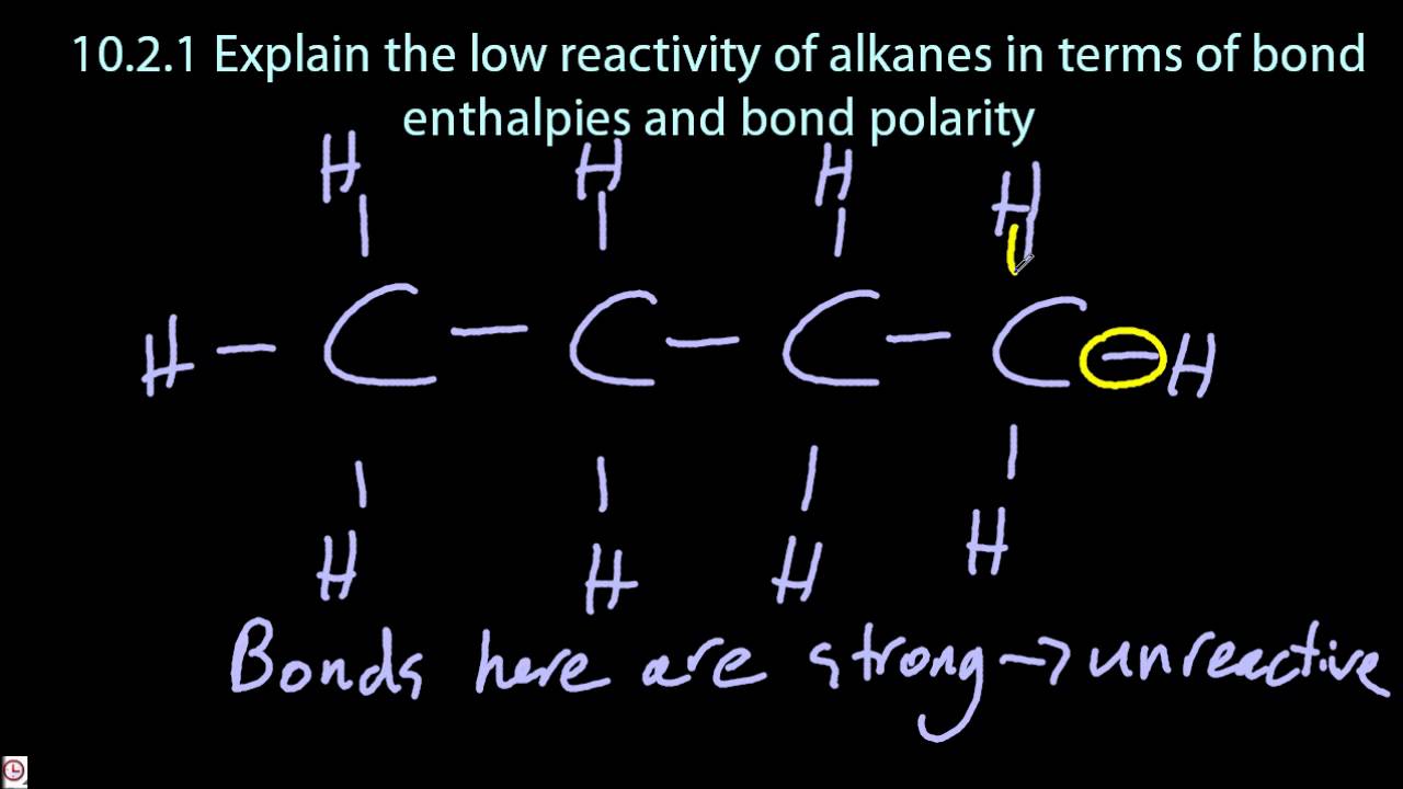 10.1/R3.3.3 Explain the Low Reactivity of Alkanes [SL IB Chemistry ...