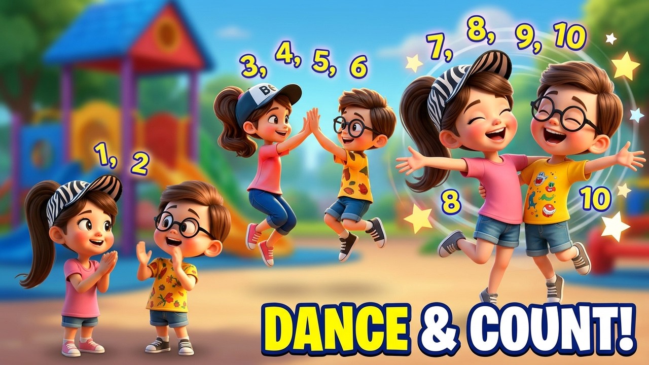 Counting 1 to 10 for Kids | Action Song to Learn Numbers Fast - YouTube